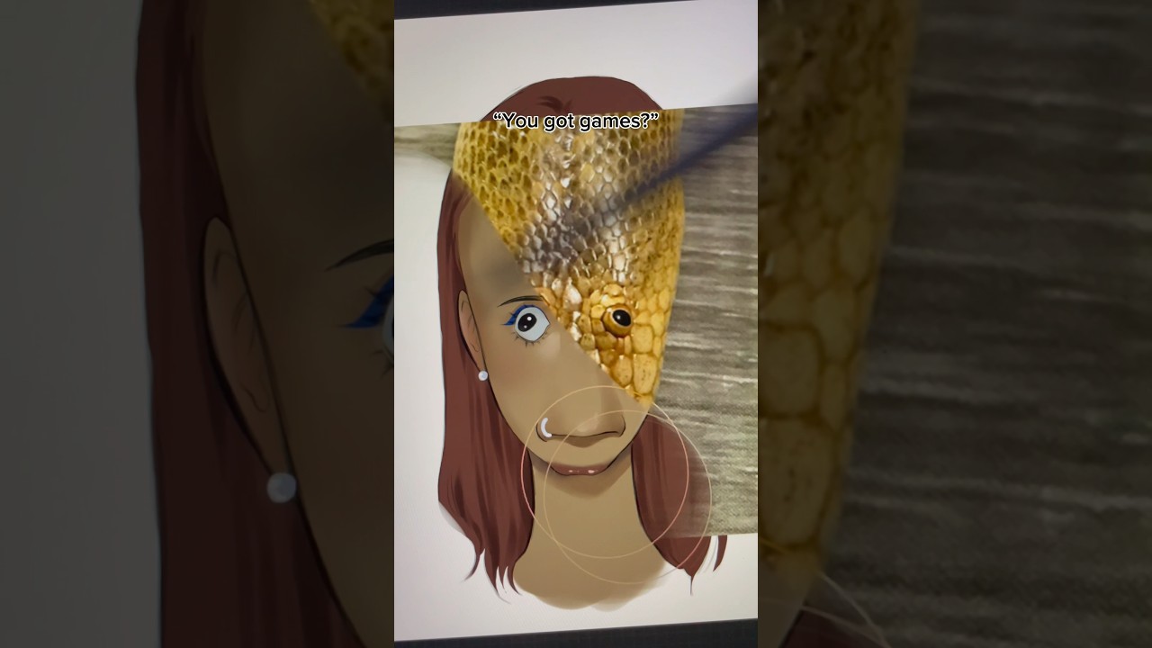 Googly Snake face theory 🫠 why is it so goofy for? 😭 #art #foryou #fyp #shorts