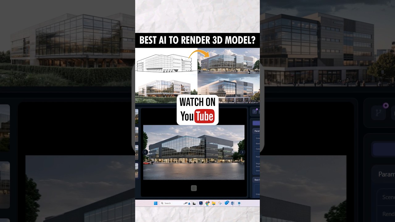 6 FREE AI ARCHITECTURE RENDERING tools compared 😮 #architecture