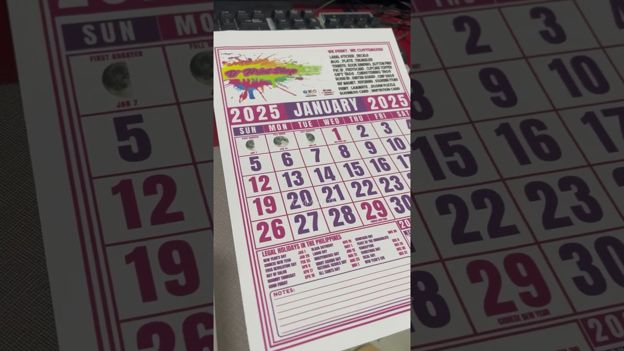 DPRINTSHOP CALENDAR 2025 #printing  #printingbusiness  #calendar  #christmasgiveaway