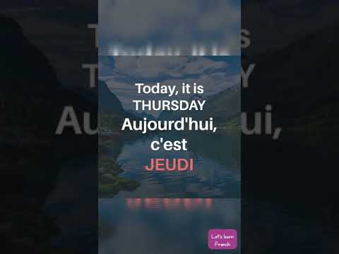 How to say Thursday in French #weekdaysinfrench #frenchvocabulaire #français #thursdayinfrench