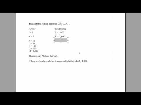 How to Translate a Roman Numeral: Example #3. [HD]