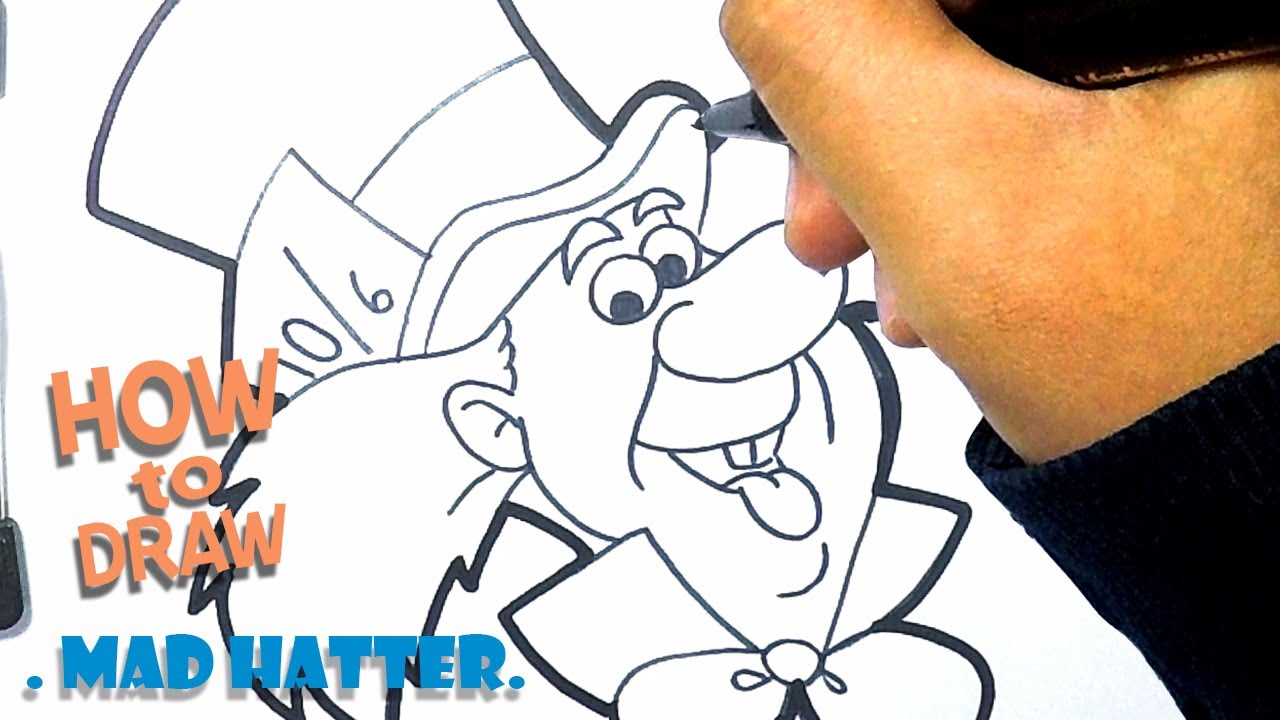 How to Draw Mad Hatter from Alice in Wonderland | Easy Drawing | Cartoon drawing
