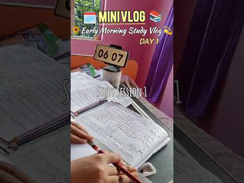 5 a.m. *Early Morning Study Vlog* as a Bengali Student 📚☕👀 #minivlog #trending #ytshorts #asmr