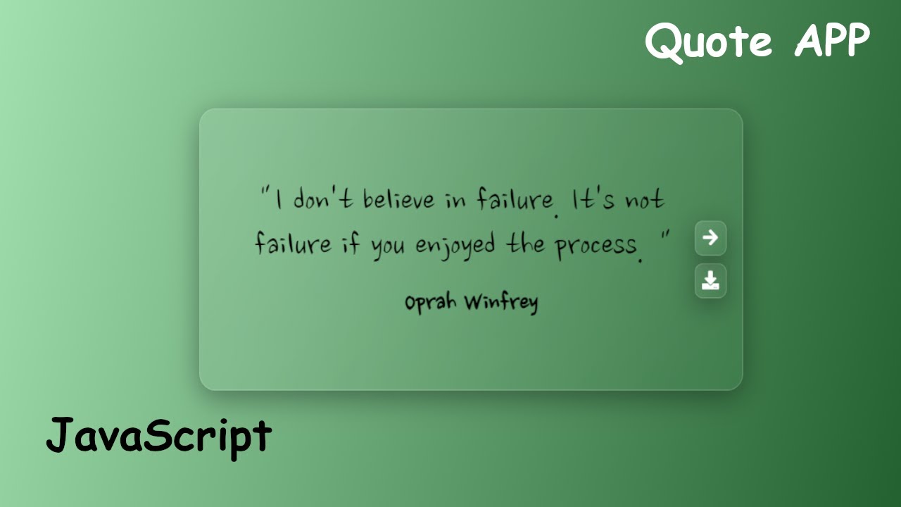 Create a Quote Generator App in HTML, CSS & JavaScript | JavaScript Tutorial