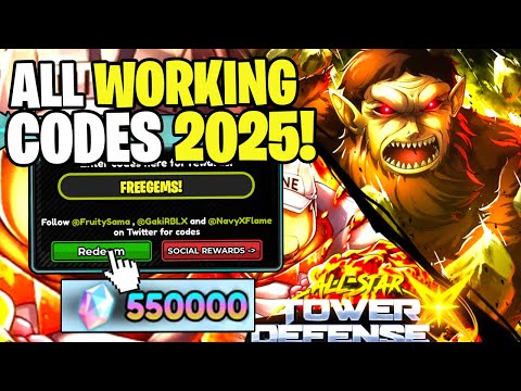 *NEW* ALL WORKING CODES FOR ALL STAR TOWER DEFENSE X IN 2025! ROBLOX ALL STAR TOWER DEFENSE X CODES