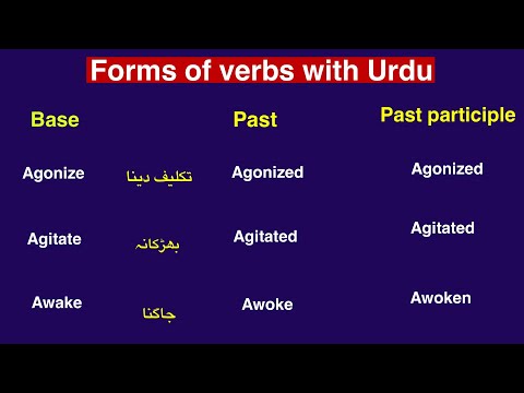Forms of Verb with Urdu meaning | @crushenglish3570