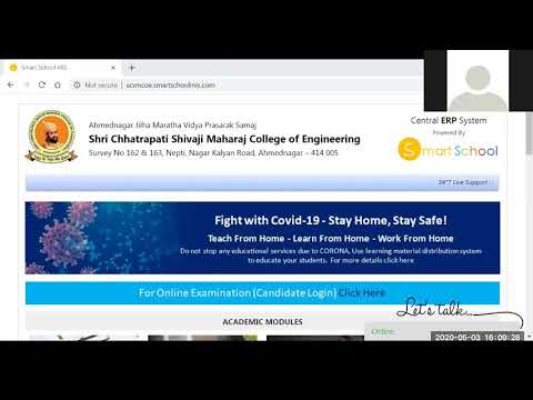 How to conduct online exam on smartschool ERP System