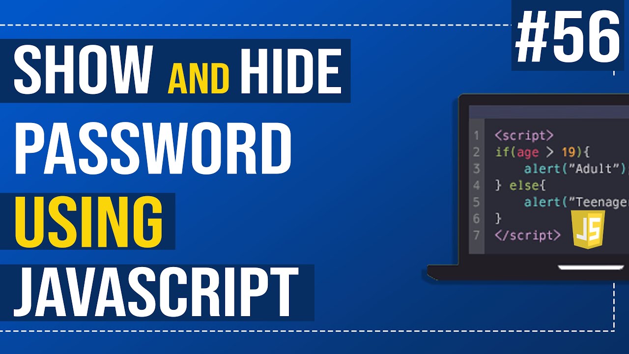 Show and Hide Password Toggle Button Using JavaScript | Javascript Tutorial
