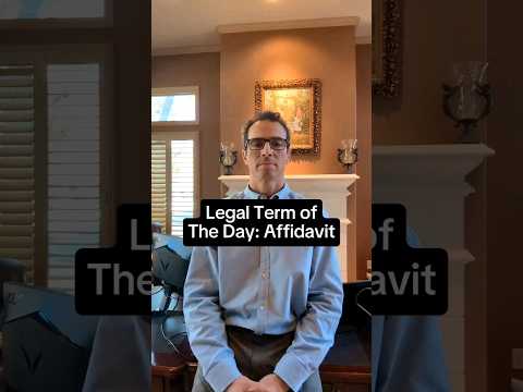 Legal Term of The Day: Affidavit #LegalTerms #Law #Affidavit