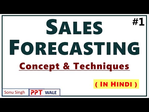 #1 SALES FORECASTING IN HINDI | Concept & Techniques | Demand Forecasting | BBA/MBA | ppt