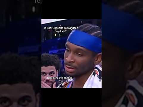 Shai Gilgeous-Alexander’s eyes TWITCHING on live TV!😟 #nba #scary #okc #okcthunder #shaigilgeous