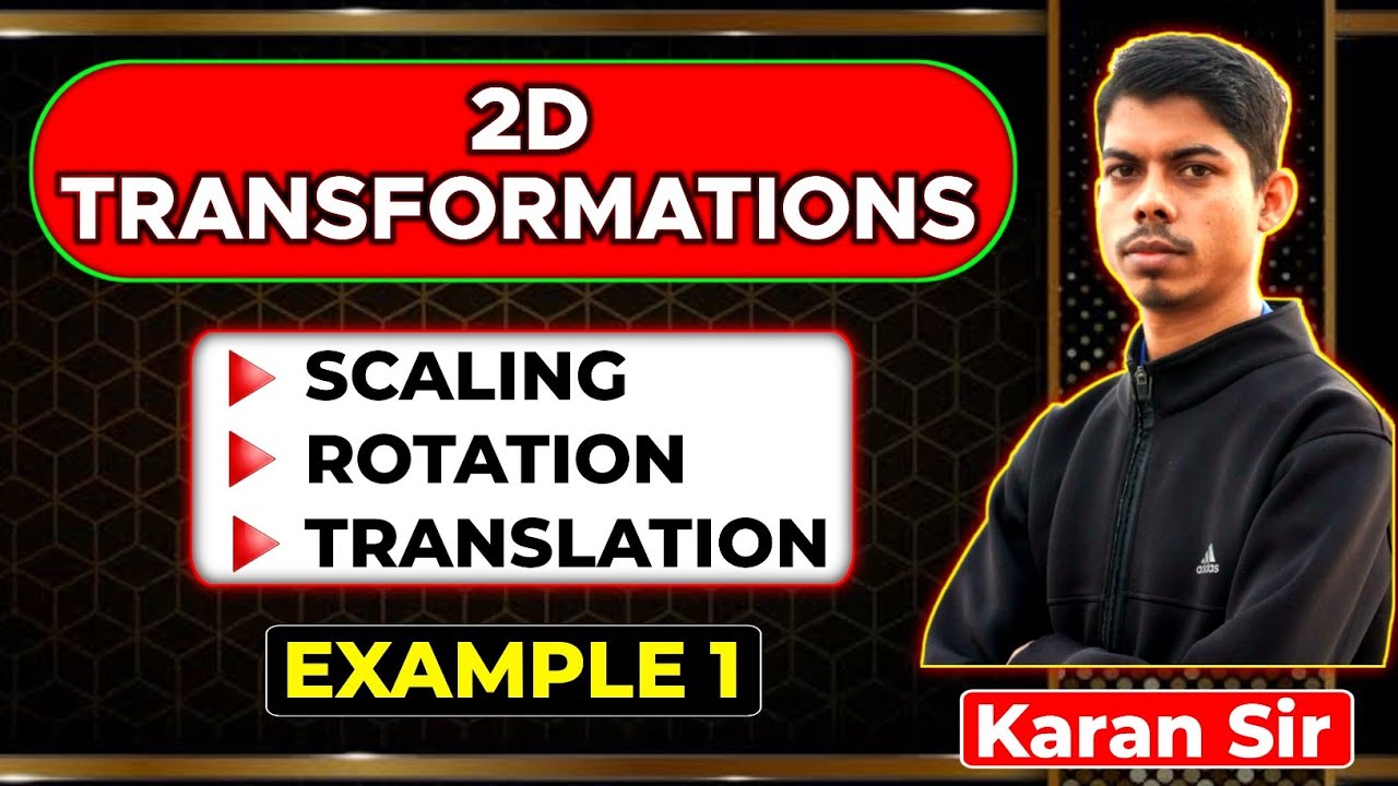 2D Transformations Example | Scaling, Rotation, Translation