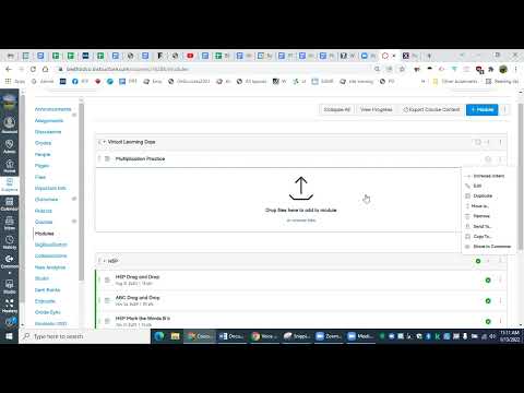 Canvas Adding Modules and Assignments