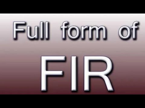 what is the full form of FIR.