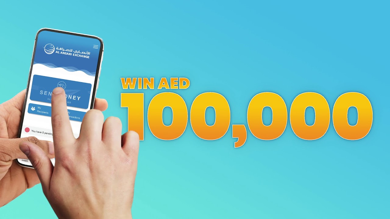Win AED 100,000 with the Al Ansari Exchange Mobile App!