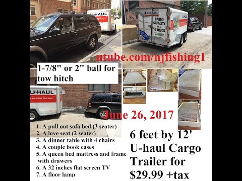 U-haul cargo trailer for moving - save $$$