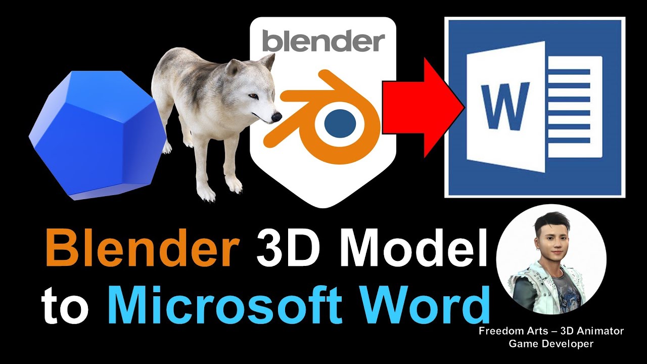Blender 3D Model to Microsoft Word DOCX - Full Tutorial
