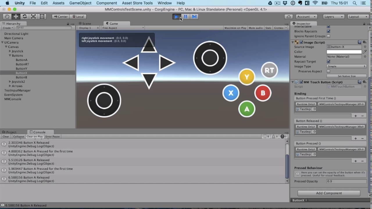 Corgi Engine : MMControls Tutorial