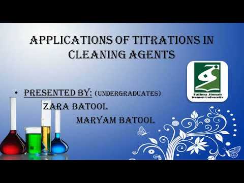 Applications of Titrations in Cleaning Agents.