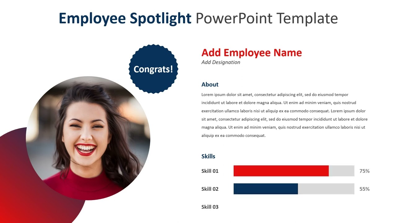 Employee Spotlight PowerPoint Template | Kridha Graphics