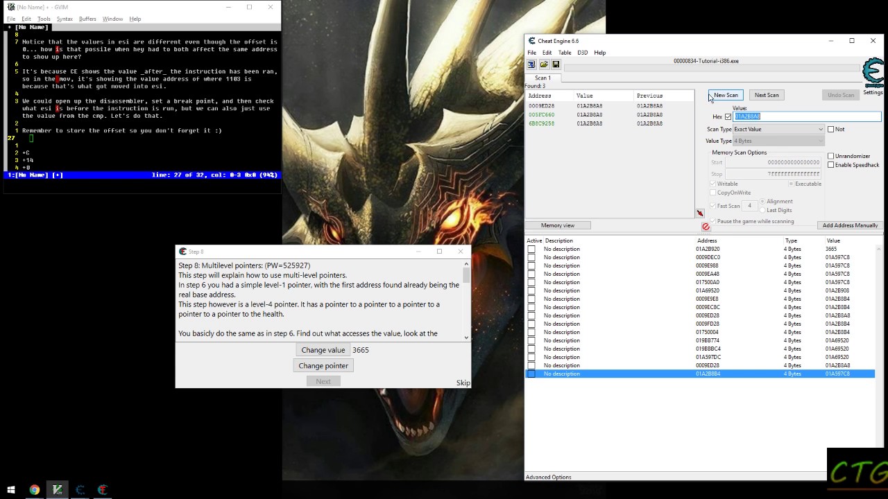 Cheat Engine Manually Finding Multilevel Pointers