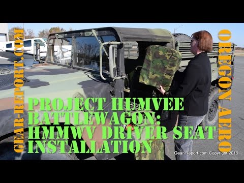 Humvee Upgrade - How to Install Oregon Aero HMMWV Driver Seat - Gear-Report.com