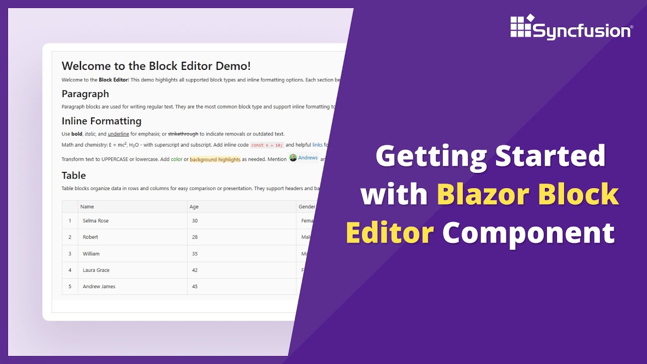 Getting Started with Blazor Block Editor Component