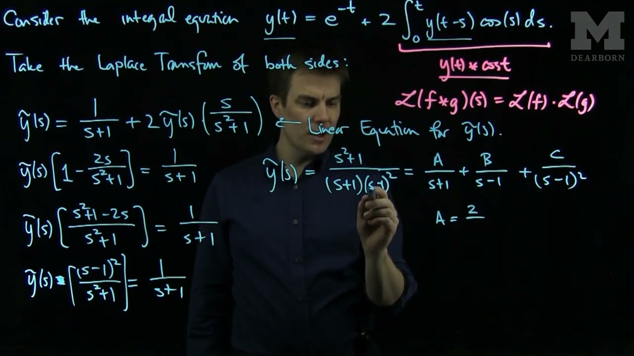 Solving an Integral Equation with Laplace Transform  Example 1