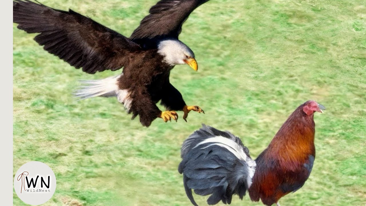 This Stupid Eagle Attacked the Wrong Rooster..🐔 It Paid Its Life