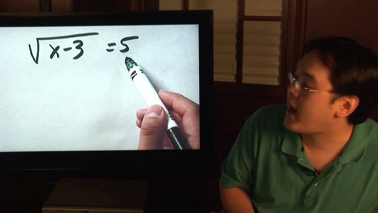 Math Help : How to Solve Square Root Equations