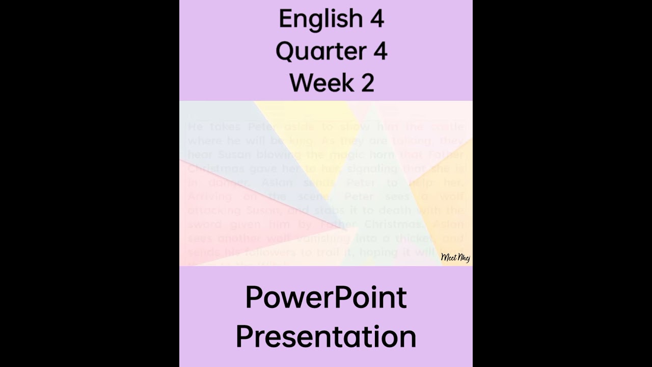 English 4 Matatag Curriculum PowerPoint Presentation Quarter 4 Week 2 #grade4matatag #grade4 #ppt