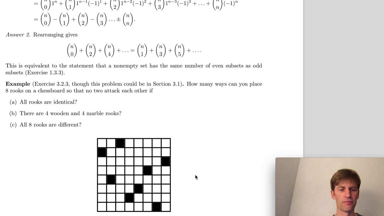 Combinatorics. Section 3.1: The binomial theorem
