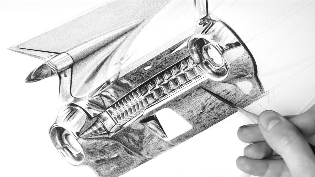Cadillac Coupe DeVille | Realistic Car Drawing