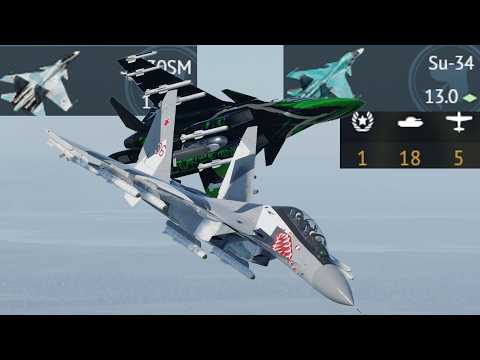 The Most OVERPOWERED CAS COMBO IN WAR THUNDER - 23 kill Su-30 game (Su-30SM & Su-34 CAS)