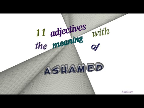 ashamed - 12 adjectives synonym of ashamed (sentence examples)