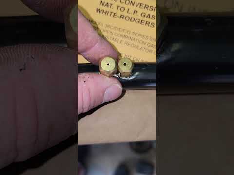 converting a gas valve from natural gas to LP gas! #hvac #electrical #electrician