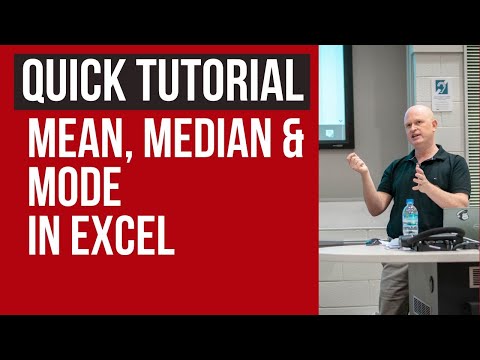 Learn Mean, Median and Mode in Excel (90 Second Tutorial)