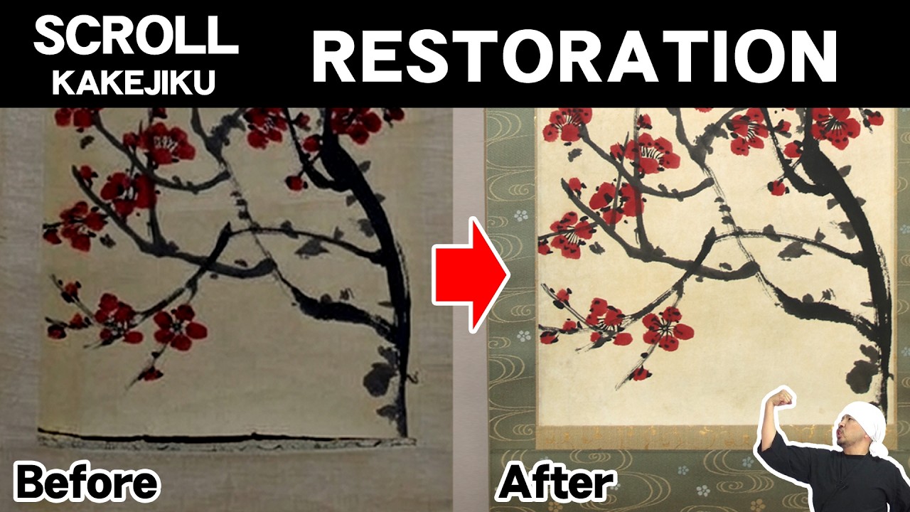 Japanese Hanging Scroll Restoration (Kakejiku) | From the UK to ART NOMURA, Japan