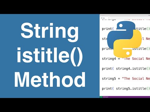 String istitle() Method | Python Tutorial