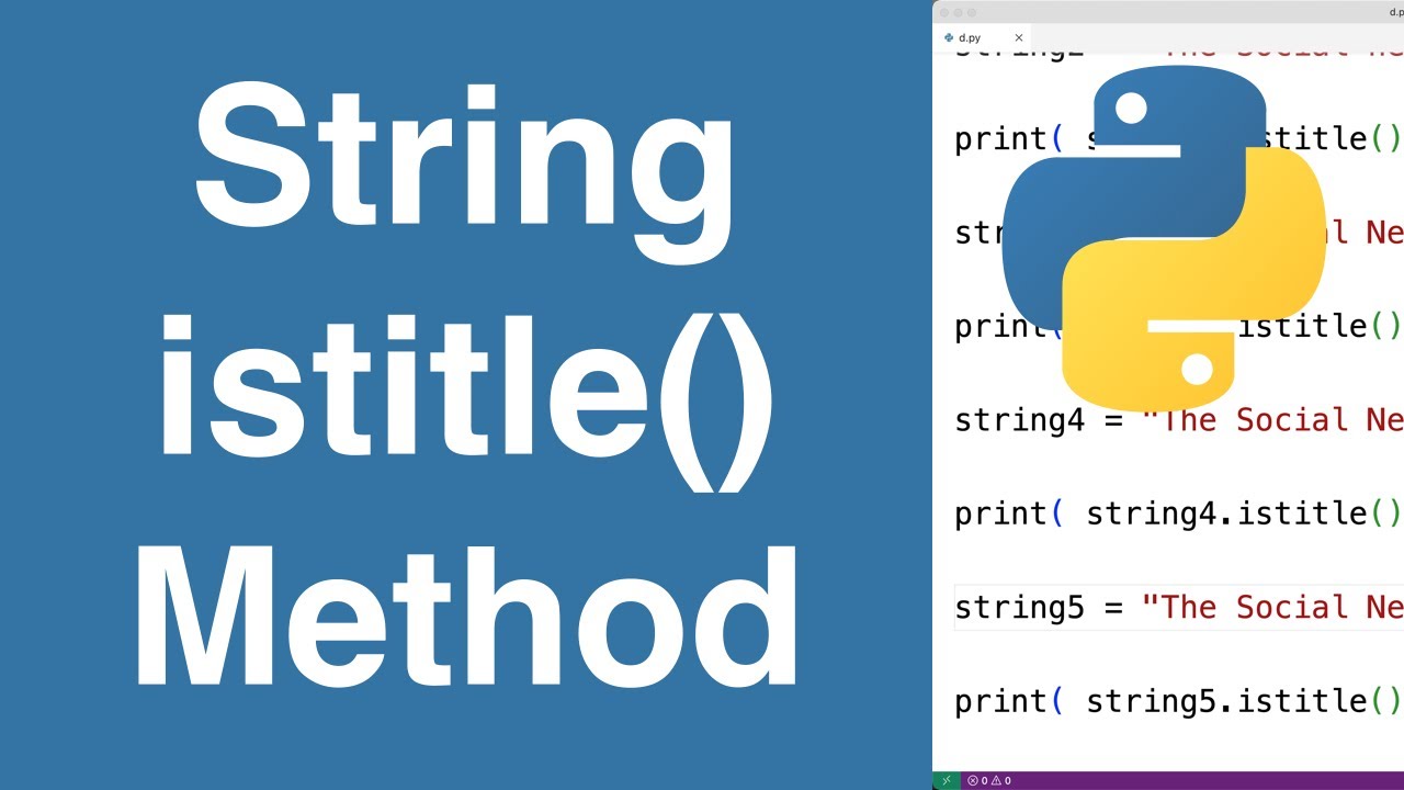String istitle() Method | Python Tutorial