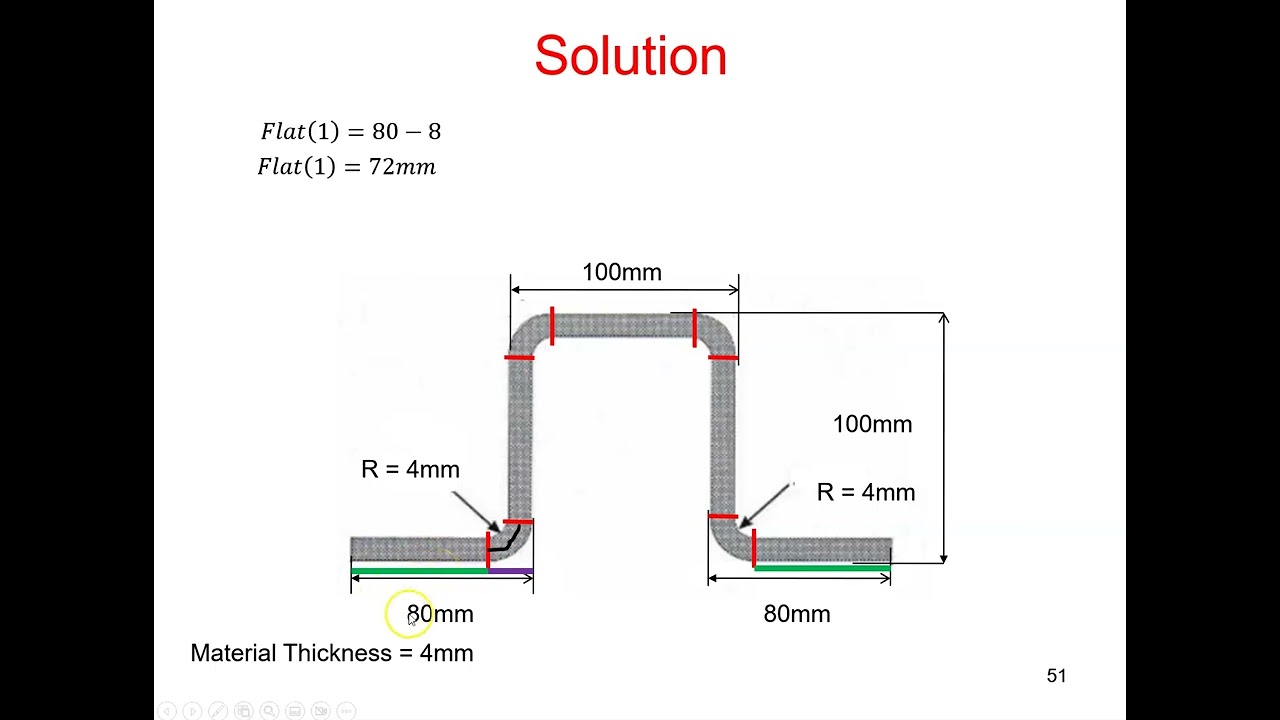 Calculating Bend Allowance and Setback Example