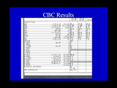 Interpretation of Red Blood Cell portion of a CBC