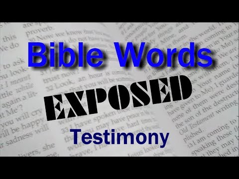Testimony (Bible Words Exposed series)