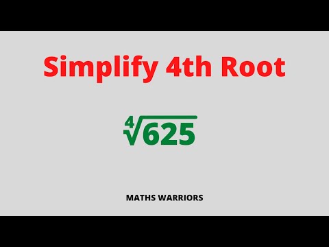 Simplify the 4th Root of 625 | How to Simplify the 4th Root of a Number | Step-by-Step Tutorial
