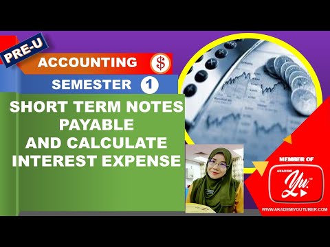 Short Term Notes Payable and Calculate Interest expense