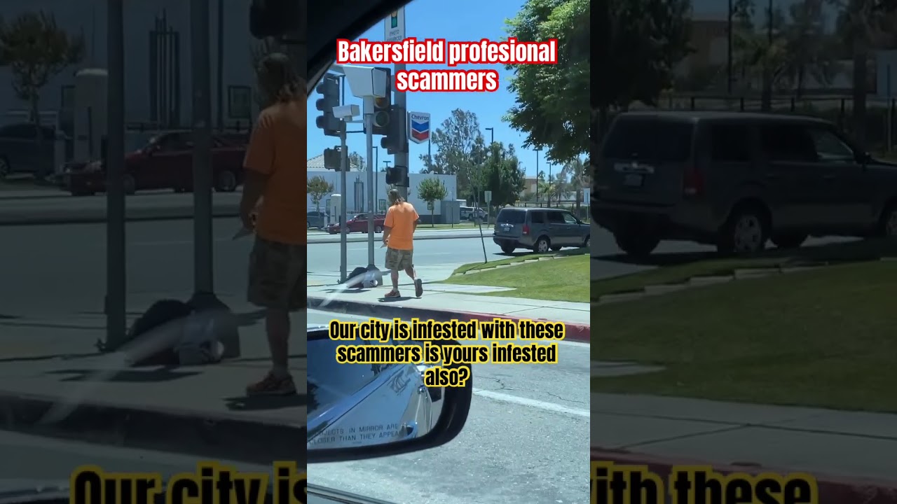 Pan handlers in Bakersfield. #scammer #panhandler #youtubeshorts #bakersfield #kerncounty #viral