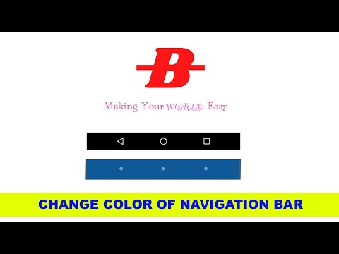 Change navigation bar color andoid studio