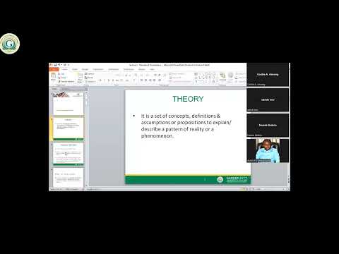 Theoretical Foundation of Nursing Lecture 1.1 CODeL August 2023/2024