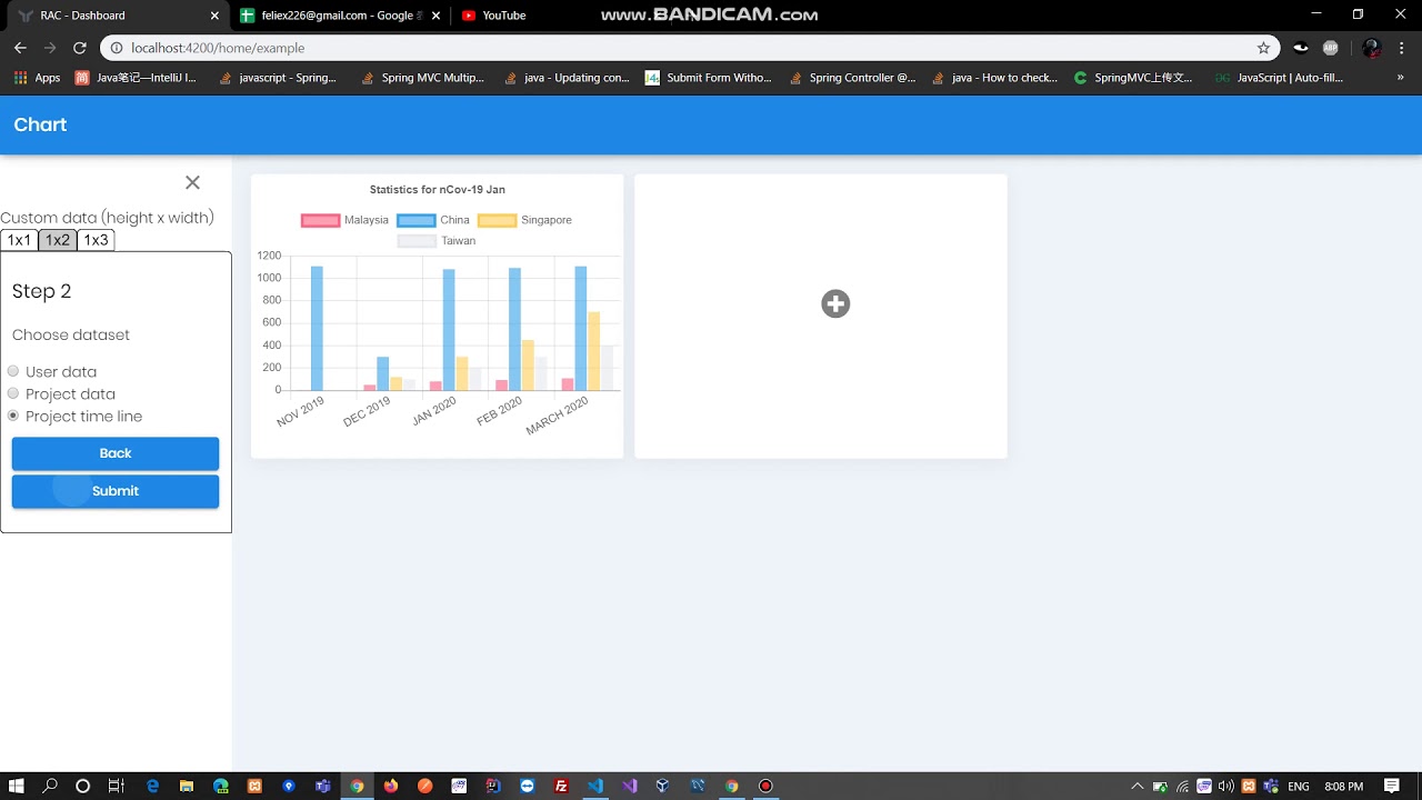 Dynamic ChartJS in Angular Material Design