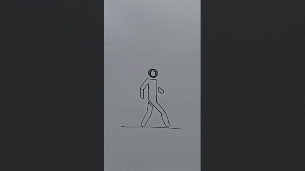 How to draw a boy walking